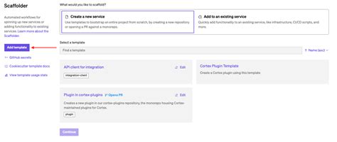 Adding Templates To Scaffolder Cortex