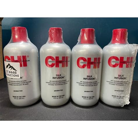lot of 4 chi silk infusion hair leave in treatments hair reconstructing complex 12 fl oz each