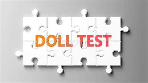 Doll Test Complex Like A Puzzle Pictured As Word Doll Test On A