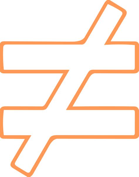 Not Equal To Sign 20693928 Png