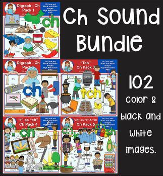 Clip Art Digraph Ch Sound Bundle By English Unite Clip Art TPT