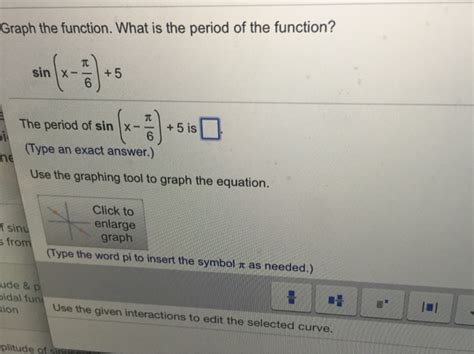 Solved Graph The Function What Is The Period Of The