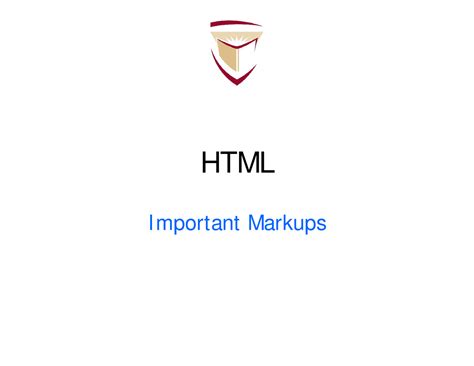 Html 2 Html 2 Html I Mportant Markups Soen 2 8 7 Html Topics • I Ntroduction Of Basic