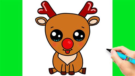 크리스마스 사슴 그리기 🎅🏼🦌 크리스마스 사슴을 그리는 방법 Easy 😍 그리기 🌈 쉬운 그림 Youtube