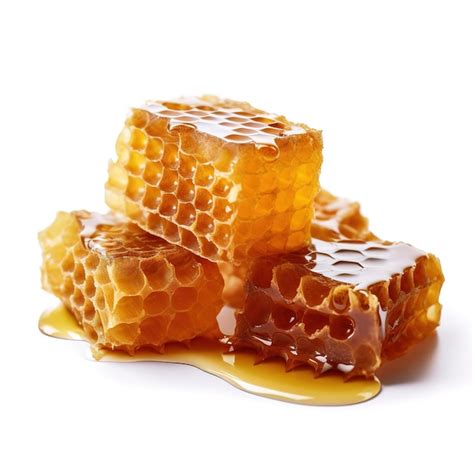 Premium AI Image Close Up Of Honeycomb