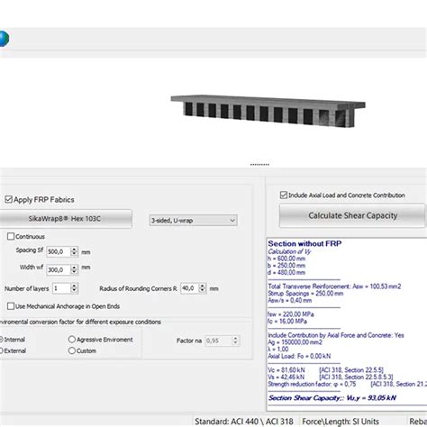 Frp Designer Frp Strengthening Of Rc Columns And Beams Seismosoft