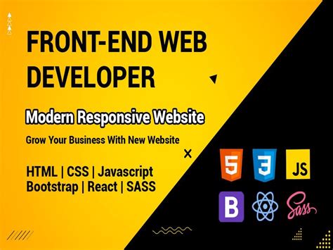 Front End Web Developer Html5 Css Bootstrap Javascript And React Js