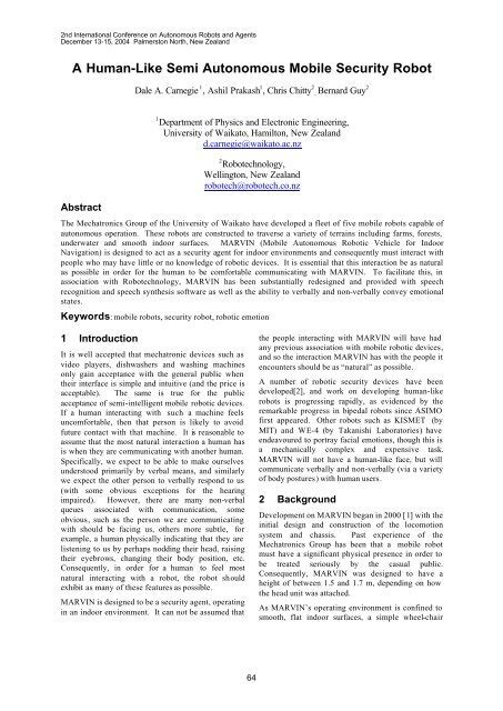 A Human Like Semi Autonomous Mobile Security Robot