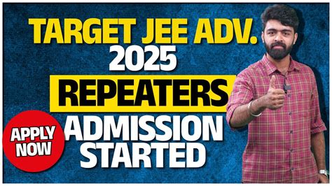 Target Jee Advanced 2025 Repeaters Admission Started Youtube