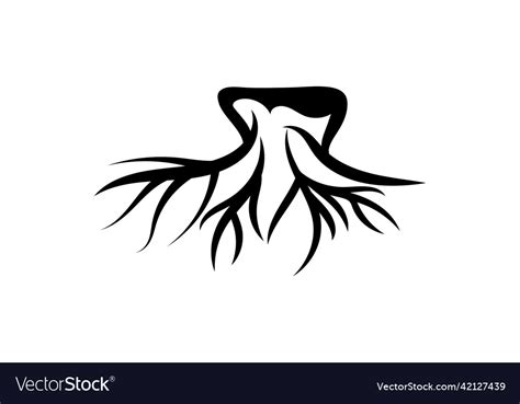 Root Of An Underground Creative Tree Tree Vector Image