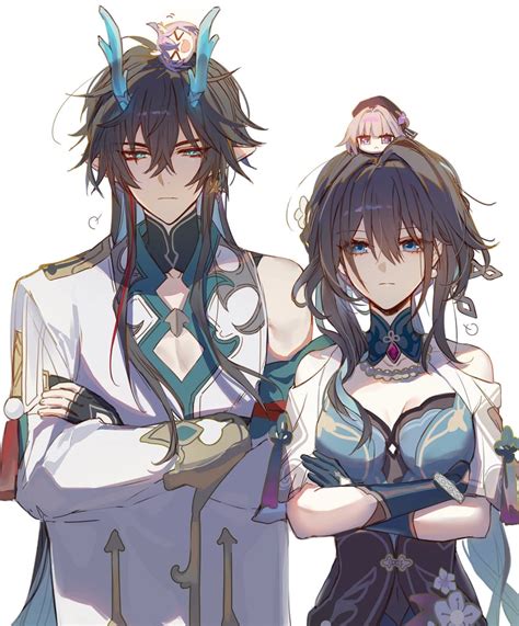 Dan Heng Dan Heng Herta Bailu And Ruan Mei Honkai And More Drawn By Sp I Ppp Danbooru