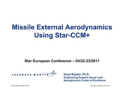 Ppt Missile External Aerodynamics Using Star Ccm Star European Powerpoint Presentation 278612