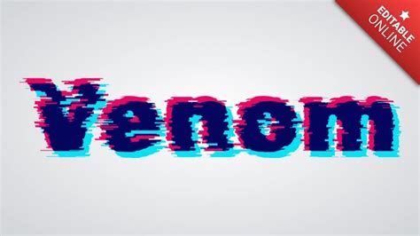 Venom Glitch Text Effect Generator Venom Glitch Text Effect Generator