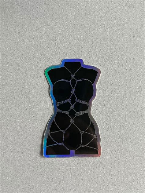 Shibari Torso Sticker Holographic Bdsm Sticker Kinky Sticker Kinky