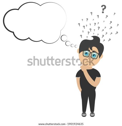 Man Thinking Question Mark Vector Illustration Stock Vector Royalty Free Shutterstock