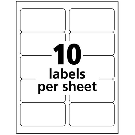 Avery Matte Frosted Clear Address Labels For Laser Printers 2 X 4 100