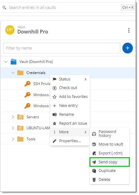 Share An Entry Through Devolutions Server Devolutions Documentation