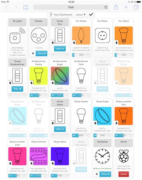 GitHub Blitzcode Hue Dashboard A Web Interface For Monitoring And Controlling Philips Hue Lights