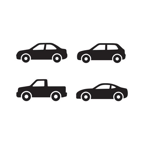 Black Car Icons 72181648 Vector Art At Vecteezy