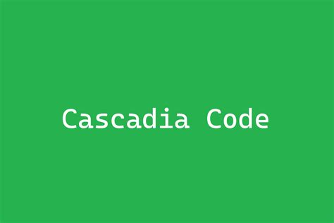 Cascadia Code Fonts Shmonts