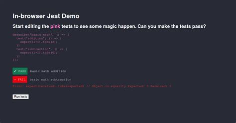 Jest Circus Browser Codesandbox
