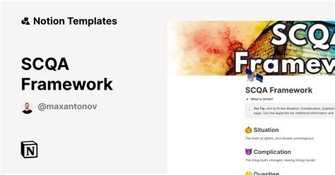 Scqa Framework Template By Max Antonov Notion Marketplace