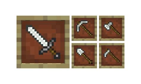 Minecraft Tools Vectors And Illustrations For Free Download Freepik