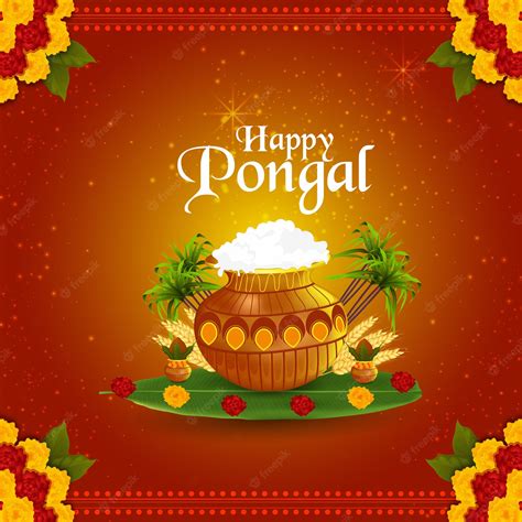 Premium Vector Happy Pongal Greetings Celebration