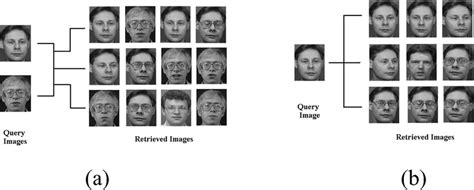 a results of the retrieval performance on the orl facial database for