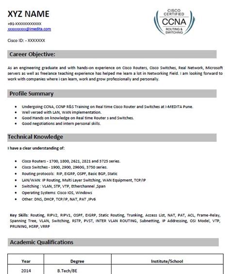 Routing And Switching Resume