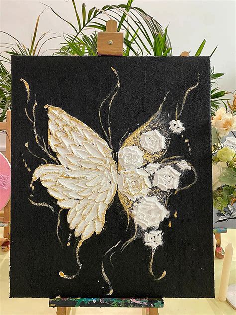 沉浸式diy上头了！蝴蝶肌理画材料包测评🔥石英砂 丙烯浮雕画教程来啦~ Diy 淘宝好物网