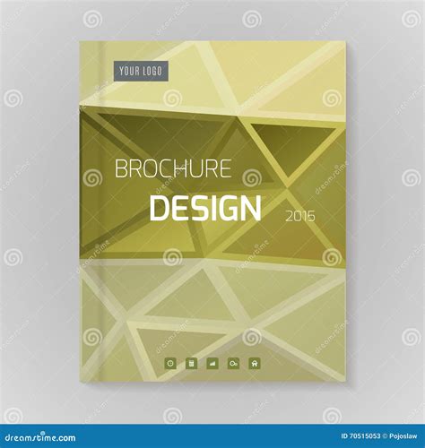 Polygonal Vector Design Template Layout For Brochure Stock Vector Illustration Of Abstract