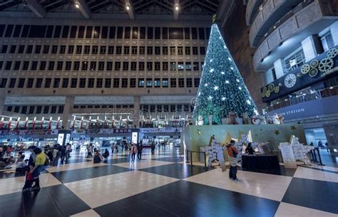 Taipei Taiwan November 29 2016 Taipei Main Station With Christmas