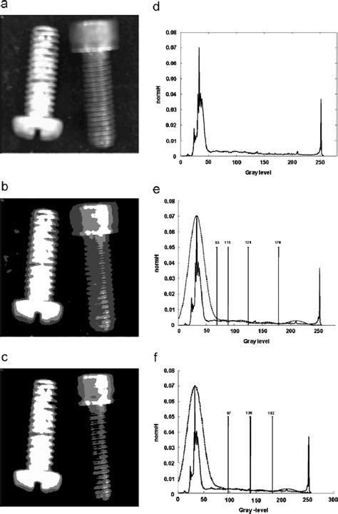 image segmentation results a original screw image b multilevel