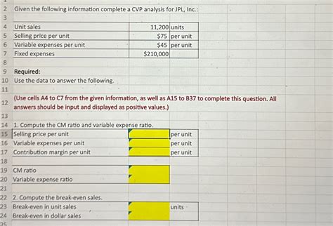 Solved Need This Accounting For Excel Solved Chegg Com