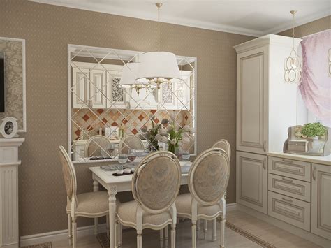 Элегантный интерьер классической кухни фото обоев Collection Design Ru