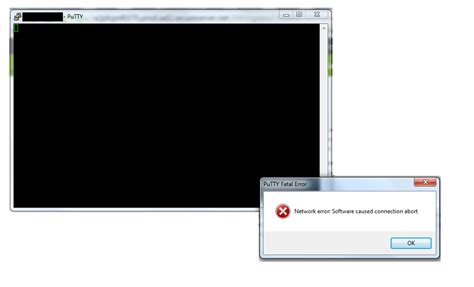Putty Ssh Tracert Network Error Software Caused Connection Abort