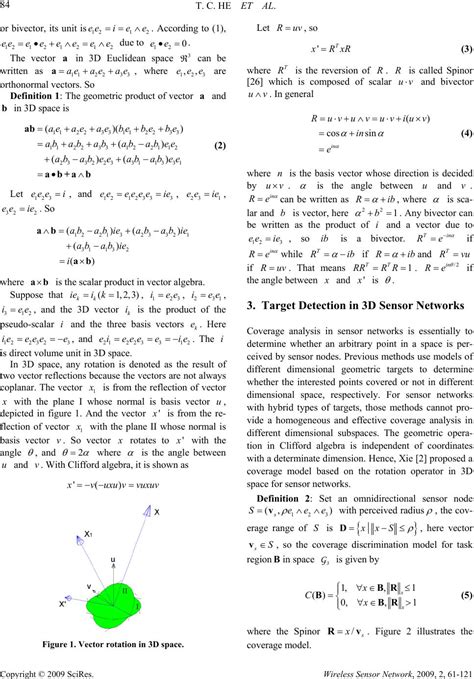Target Detection In Three Dimension Sensor Networks Based On Clifford