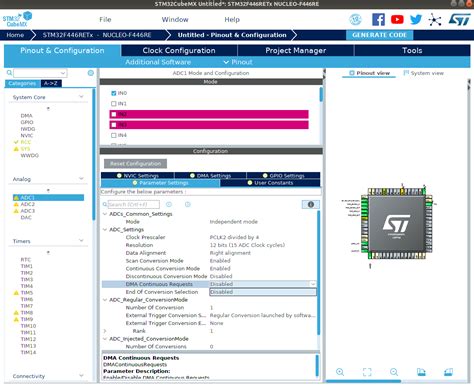Stm32 Why Is Dma Continuous Requests Not Selectable As Enable For