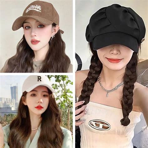 패션리스트 모자 일체형가발 긴머리 3종