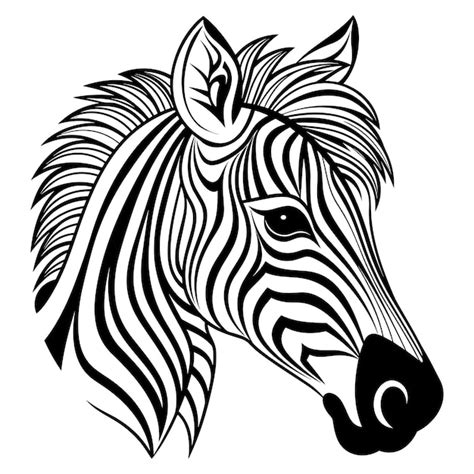 Premium Vector Cute Zebra Head