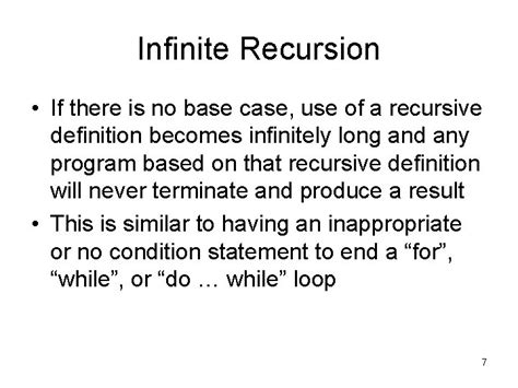 Recursion Recursive Thinking Recursive Programming Recursion Versus
