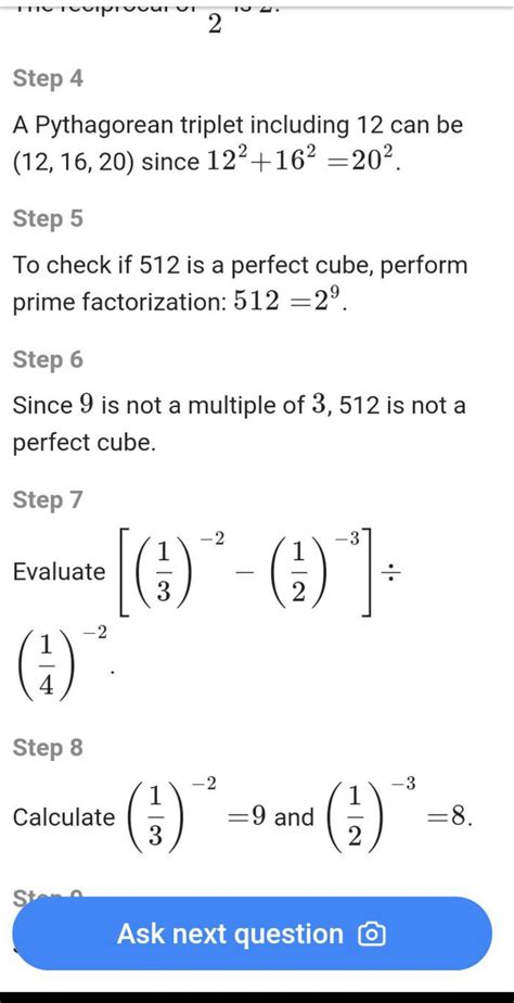 Step 4a Pythagorean Triplet Including 12 Can Be 121620 Since 122162