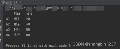 python pands包DataFrame对象 df pd dataframe 毛衣 55 裙子 78 小白鞋