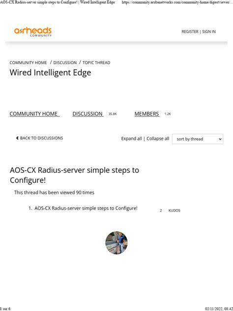 aos cx radius server simple steps to configure wired intelligent edge
