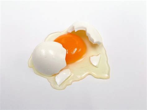 Broken Raw Egg Magnet Fake Food Japan