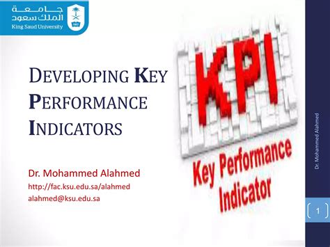 Developing Key Performance Indicators PPT