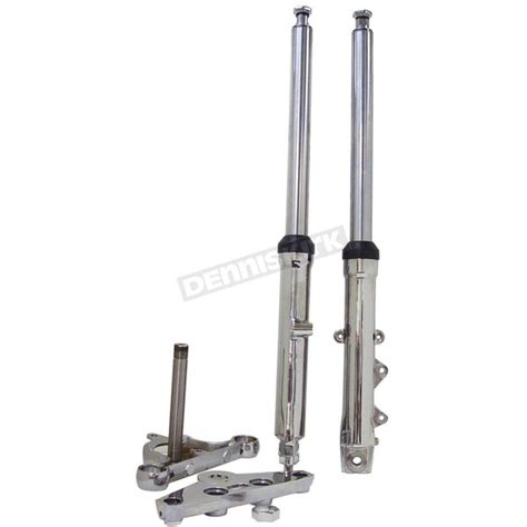 V Factor Chrome Front Fork Kit 36704 For Select Harley Davidson Motorcycles Dennis Kirk