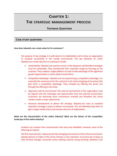 Chapter 1 Questions And Answers Pdf Strategic Management Online Shopping