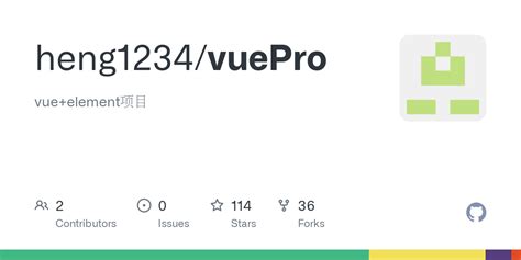 GitHub heng vuePro vue element项目